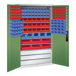 C+P Magazinschrank Serie 13, 1950x1100x535mm, 7035/6011 ; C + P M&ouml;belsysteme (130276-64|S10075)