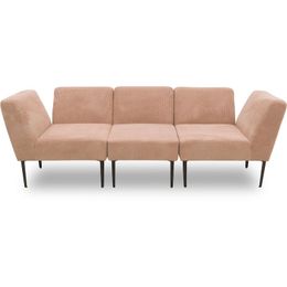 DOMO collection Sofa-Eckelement »700010 Lieferzeit nur 2 Wochen, auch einzeln stellbar« Modul - als Ecke oder Abschluss einsetzbar, Cord-Bezug rose