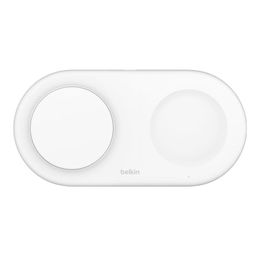 Belkin Wireless Charger »BOOST CHARGE PRO 2in1 Ladepad Qi2 15 Watt« Weiß Kompaktes Modell mit USB-C-Eingang lässt sich leicht in einer Tasche...