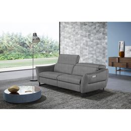 Egoitaliano 2,5-Sitzer &raquo;Dafne, elegantes Designsofa mit hohem Sitzkomfort&laquo; mit und ohne elektrischer Relaxfunktion, Kopfteile manuell verstellbar grau Luxus-