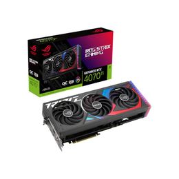 ASUS Grafikkarte &raquo;ROG-STRIX-RTX4070TI-12G-GAMING&laquo; 12 GB GDDR6X grau 3.15-Slot-Design: massive Lamellenanordnung, optimiert f&uuml;r den Luftstrom der...