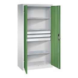 C+P Werkzeugschrank mit Schubladen Acurado, 1950x930x500mm, 7035/6011 ; C + P Möbelsysteme (8921-5030|S10232)
