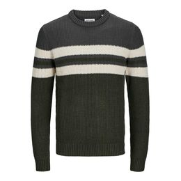 Jack & Jones JACK & JONES Pullover 'JJSander' Herren Gr&ouml;&szlig;e XS dunkelgrau / dunkelgr&uuml;n / wollwei&szlig;
