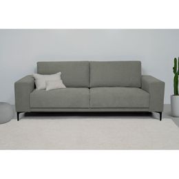 OTTO HOME 3-Sitzer »Xander« Breite 224 cm, Soft-Touch Chenille, schwarze Metallfüße green