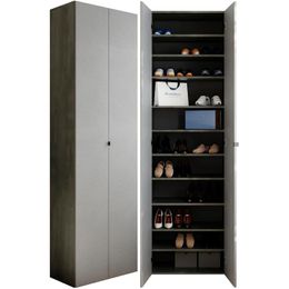 Inosign Schuhschrank &raquo;Pratiko Breite 63 cm, H&ouml;he 212 cm, Schuhregal mit 11 Ebenen, &laquo; Schuhkommode, 2 T&uuml;ren, Platz f&uuml;r bis zu 27 Paar Schuhe...