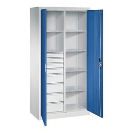 C+P Werkzeugschrank mit Schubladen Acurado, 1950x930x500mm, 7035/5010 ; C + P Möbelsysteme (8921-305|S10324)