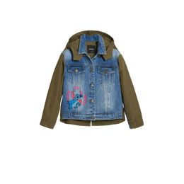 Desigual &Uuml;bergangsjacke 'Stitch ' M&auml;dchen Gr&ouml;&szlig;e 98/104 blau / oliv