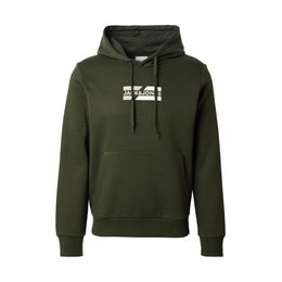 Jack & Jones Jack & Jones Sweatshirt 'JJECorp' Herren Gr&ouml;&szlig;e XL ecru / oliv / wei&szlig;