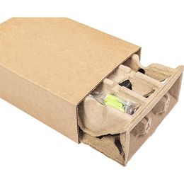 ratioform terra Fixierverpackung L-Box, mit Faserform, Basic, LxBxH 205 x 148 x 73 mm, VE 10 Stk