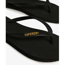 Superdry & Co Zehentrenner 'Essential' Damen Gr&ouml;&szlig;e 36/37 gold / schwarz