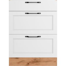 KOCHSTATION Unterschrank &raquo;KS-Lana&laquo; Breite 60 cm wei&szlig; Holzwerkstoff, MDF
