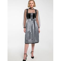 Spieth & Wensky Spieth & Wensky Dirndl 'Buchsbaum' Damen Gr&ouml;&szlig;e 34 grau / schwarz