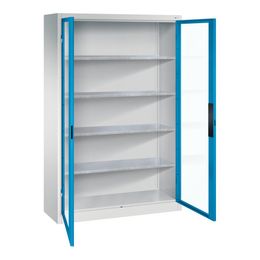 C+P Werkzeugschrank Acurado, 1950x1200x400mm, 7035/5012 ; C + P Möbelsysteme (8930-055|S10138)
