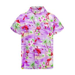 King Kameha Shirt 'Flamingos' male Purple size XS