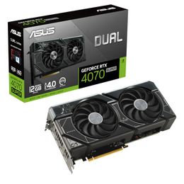 ASUS Grafikkarte &raquo;DUAL-RTX4070S-12G&laquo; 12 GB GDDR6X schwarz L&uuml;fter mit Doppelkugellager