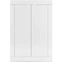 Inosign Schuhschrank &raquo;Basic Breite 78 cm, H&ouml;he 116 cm, Schuhkommode,&laquo; moderne Rahmenoptik, Metallgriffe, 4 Einlegeb&ouml;den wei&szlig;