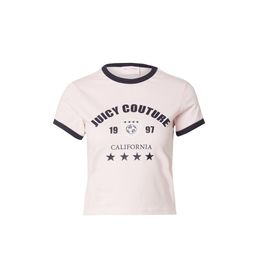 Juicy Couture T-Shirt 'The Arched Football Ringer' Damen Gr&ouml;&szlig;e XL pastellpink / schwarz / wei&szlig;