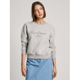 Pepe Jeans Sweatshirt Damen Gr&ouml;&szlig;e XS grau / schwarz