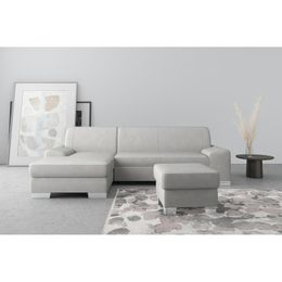 DOMO collection Ecksofa »Anzio L-Form, whlw. Bettfunktion, Federkern, hochwertig, Breite 271 cm« Mit Bettfunktion, Recamiere links,...