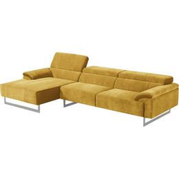 Egoitaliano Ecksofa »Malika, edel und bequem, Designsofa mit hochwertigen Bezügen, L-Form« mit Recamiere, inkl. Kopfteilverstellung und...