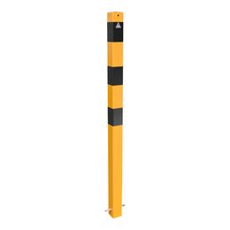 Schake Absperrpfosten Typ 489B, ortsfest, Ø 89mm, zum Einbetonieren, gelb/ schwarz (489BG)