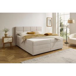 Inosign Boxbett »Fillmore inkl. Bettkasten, Liegefläche 180x200 cm, in Boxspring-Optik« inkl. Topper, erhältlich in verschiedenen Farben creme