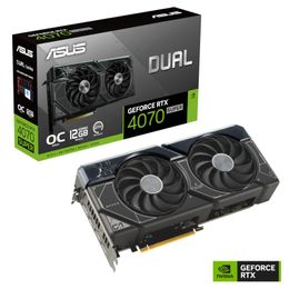 ASUS Grafikkarte »DUAL-RTX4070S-O12G« 12 GB GDDR6X schwarz Lüfter mit Doppelkugellager