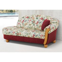 Home Affaire Ottomane »Milano, bequemes solitär Sofa im Landhaus-Stil, B/T/H 181/79/83cm« rot/geblümt