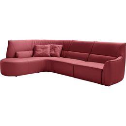 Egoitaliano Ecksofa »Puffy, extravagant & edel, Retro Designsofa, hoher Sitzkomfort, L-Form« mit Ottomane, wahlweise mit und ohne elektrischer...