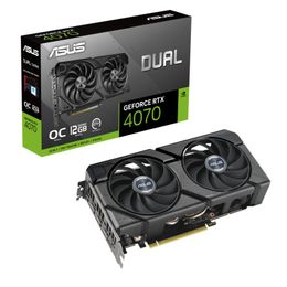 ASUS Grafikkarte »DUAL-RTX4070-O12G-EVO« 12 GB GDDR6X schwarz Lüfter mit Doppelkugellager