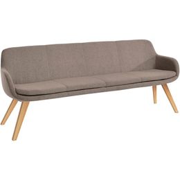 Musterring Essbank &raquo;Tavia&laquo; Stativgestell aus Eiche bianco massiv, Breite 180, 200 oder 220 cm grau 100% PES