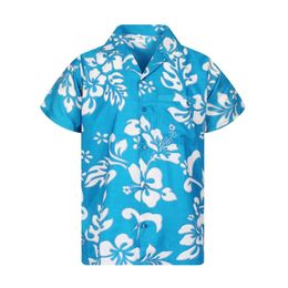 King Kameha Shirt 'Hibiscus' male Blue size M