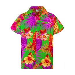 King Kameha Shirt 'Pineapple' male Green size 3 XL
