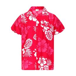 King Kameha Shirt 'Mono Hibiscus' male Pink size 5XL
