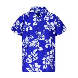 King Kameha Shirt 'Hibiscus' male Blue size L