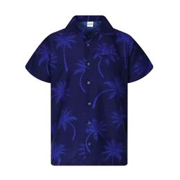 King Kameha Shirt 'Palmshadow' male Blue size XXL