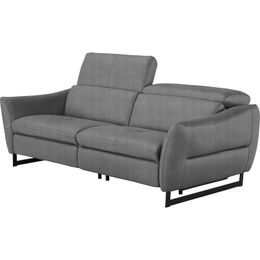 Egoitaliano 2,5-Sitzer &raquo;Dafne, elegantes Designsofa mit hohem Sitzkomfort&laquo; wahlw. mit elektrischer Relaxfunktion, Kopfteile manuell verstellbar grau Luxus-