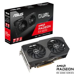ASUS Grafikkarte &raquo;DUAL-RX6600-8G-V2&laquo; 8 GB GDDR6 schwarz Eine sch&uuml;tzende Backplate verhindert, dass sich die Platine verbiegt und die Leiterbahnen...