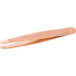 Tweezerman Pinzette Präzise, handgeschliffen, aus rostfreiem Edelstahl. Rosé Gold Wow-Brows easy going: Der Mini Slant Tweezer entfernt...