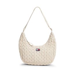 Tommy Jeans Schultertasche »TJW URBAN X-BODY QUILTED«, Damen Umhängetasche, Tragetasche in modischer Flechtoptik creme