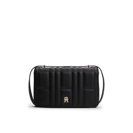 Tommy Hilfiger Umhängetasche »TH FEMININE CONV CROSSOVER«, Damen-Schultertasche, Clutch, Minibag mit modischer Steppung schwarz