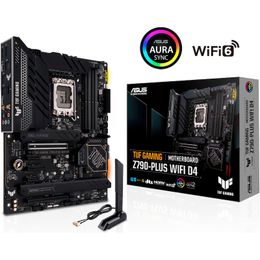 ASUS Mainboard »TUF GAMING Z790-PLUS WIFI D4« schwarz PC DIY Design: PCIe Slot, Q-Release, M.2 Q-Latch, Q-LED und SafeSlot