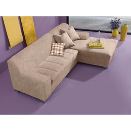 Inosign Ecksofa »Anzio, elegant und gemütlich, Breite 239cm, L-Form« wahlweise mit Bettfunktion natur