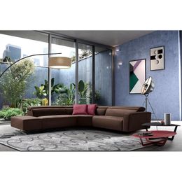 Egoitaliano Ecksofa »Stefanie-e, Designsofa der Extraklasse, bequem mit hohem Sitzkomfort« mit Relaxfunktion und verstellbaren Kopfteilelementen...