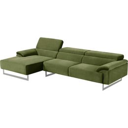 Egoitaliano Ecksofa »Malika, edel und bequem, Designsofa mit hochwertigen Bezügen, L-Form« mit Recamiere, inkl. Kopfteilverstellung und...