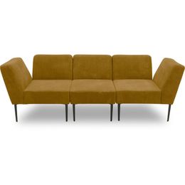 DOMO collection Sofa-Eckelement »700010 Lieferzeit nur 2 Wochen, auch einzeln stellbar« Modul - als Ecke oder Abschluss einsetzbar, Cord-Bezug curry