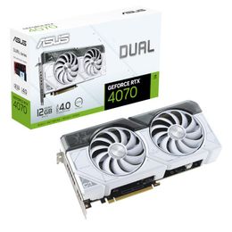 ASUS Grafikkarte &raquo;DUAL-RTX4070-12G-WHITE&laquo; 12 GB GDDR6X wei&szlig; Das 2,56-Slot-Design maximiert die Kompatibilit&auml;t und die K&uuml;hleffizienz f&uuml;r &uuml;berragende...