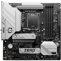 MSI Mainboard &raquo;B760M Project Zero&laquo; Schwarz/Silber Anzahl der Speichersteckpl&auml;tze: 4