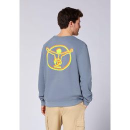 Chiemsee Sweater Grisaille S (44/46) S (44/46) Chiemsee Herren Sweatshirt mit Logostickerei hinten