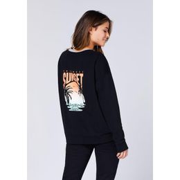 Chiemsee Sweatshirt Black Beauty S (36) S (36) Chiemsee Damen-Sweater mit Sunset-Print